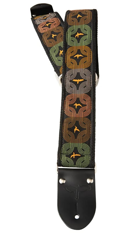 PRS 2" Deluxe Retro Strap, Custom Jacquard - Orange Birds | Reverb