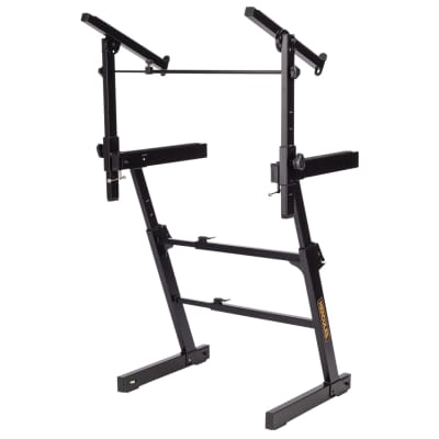 KMD Vintage Brushed Aluminum A-Frame Keyboard Stand | Reverb