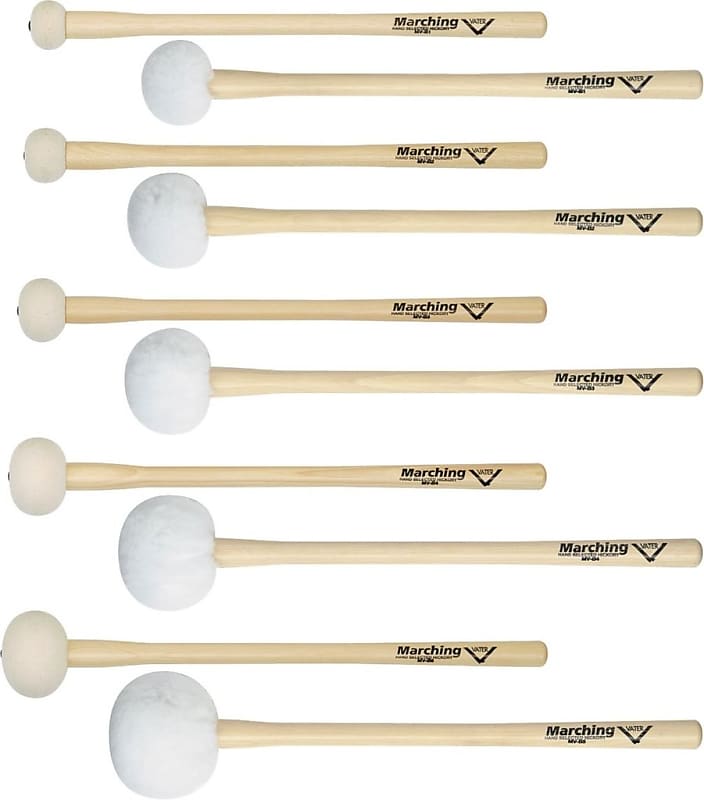 Vater MV-B4S Large Puff Marching Bass Drum Mallets | Reverb
