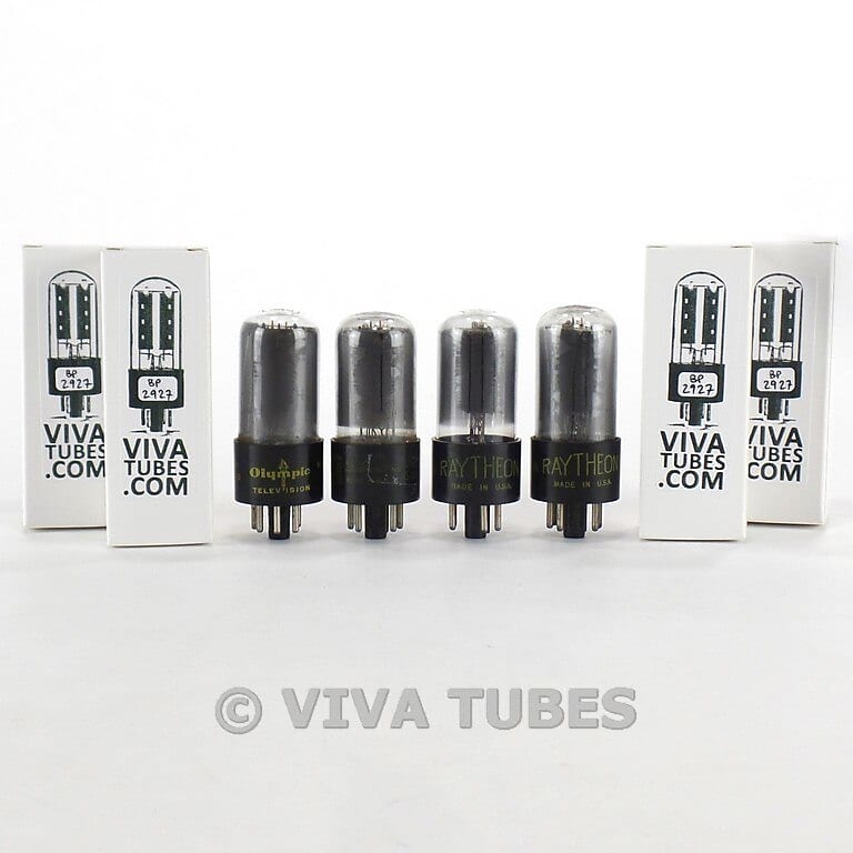 Tests NOS Matched Quad (4) Raytheon USA 6V6GT Grey Plate | Reverb