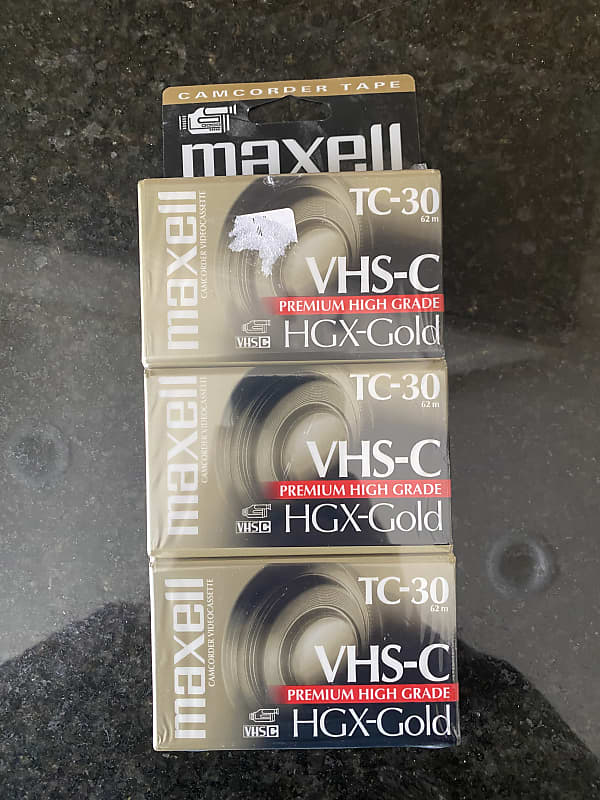 Maxell HGX-gold TC-30 VHS-C 3 pack | Reverb