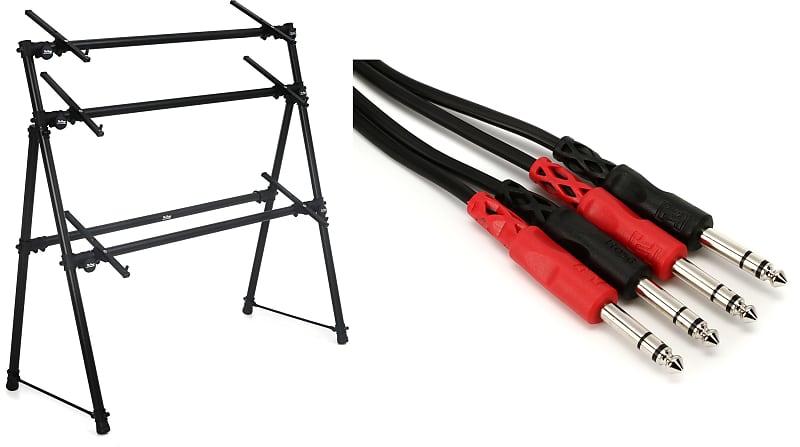 On-Stage KS7903 3-Tier A-Frame Keyboard Stand Bundle with | Reverb