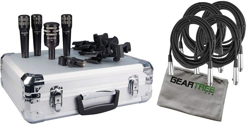 Audix DP4 Microphone Pack Drum Mic Pack with clips, case and | Reverb