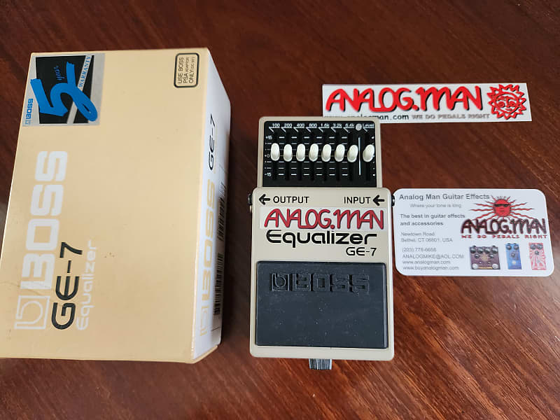 Boss GE-7 EQ Pedal w/Analogman Pro Mod + Upgraded Green LED - | Reverb