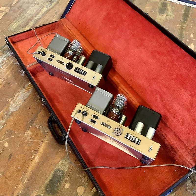 Heathkit W-5M monoblock tube amplifiers c 1960 Gold original | Reverb