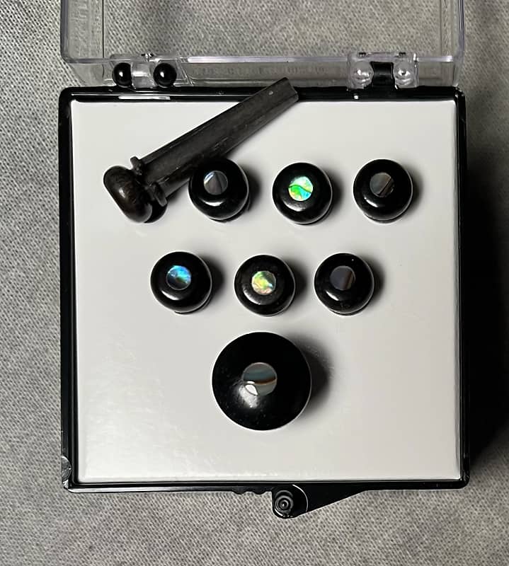 Martin Ebony/Pearl Inlay Bridge Pins | Reverb