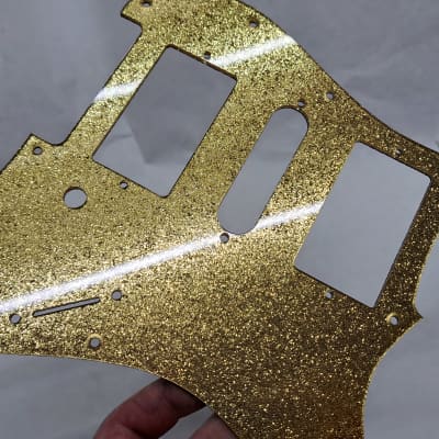 Gold Glitter HSH pickguard Fits Fender Strat Stratocaster | Reverb UK