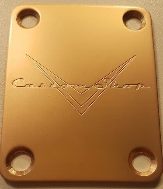 Neck Plate Custom Shop - Gold - Surface Smooth & Shiny - for | Reverb