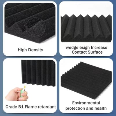 12 Pack Acoustic Foam Panels Premium Sound Proof Foam Panels | Reverb