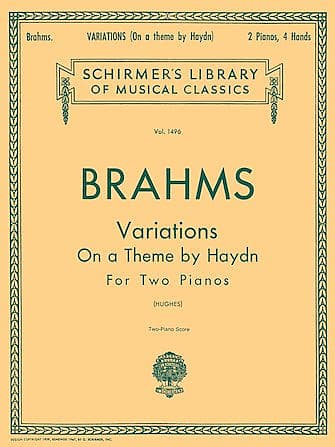 Brahms Variations On A Theme By Haydn for Two Pianos | Reverb