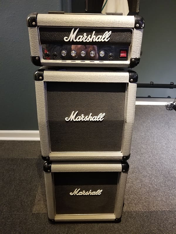 Marshall Lead 12 Mini Stack Silver Jubilee 25-50 1987 Silver | Reverb