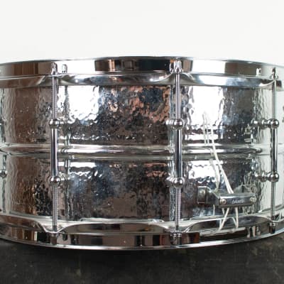 1980s Ludwig 6.5x14 "Hammered Chrome" Supraphonic Snare Drum | Reverb