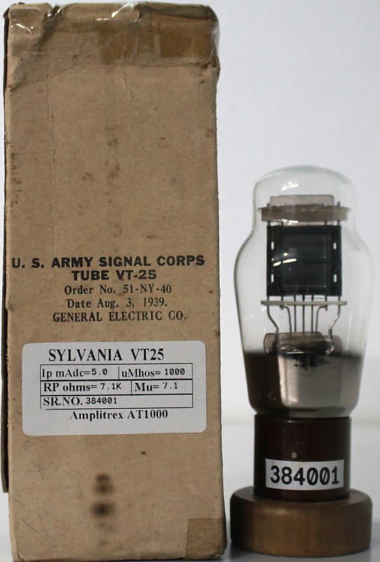 VT25 Sylvania made in U.S.A Amplitrex Tested fixed bias | Reverb