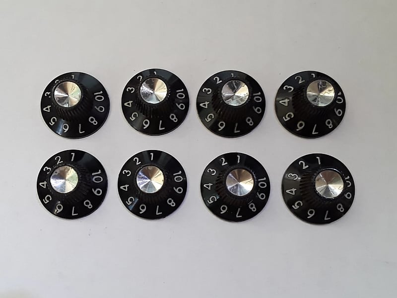 1963-67 Fender Blackface Era Guitar Amp Amplifier Knobs - Set | Reverb