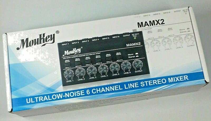 Moukey MAMX2 Ultra Low Noise 6 Channel Line Mixer 2021 Black | Reverb
