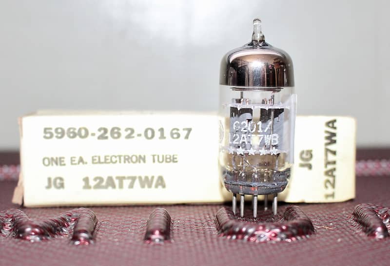 GE 12AT7 WB 5★ 6201 GRAY PLATE HALO GETR S RODS PERFECT | Reverb UK