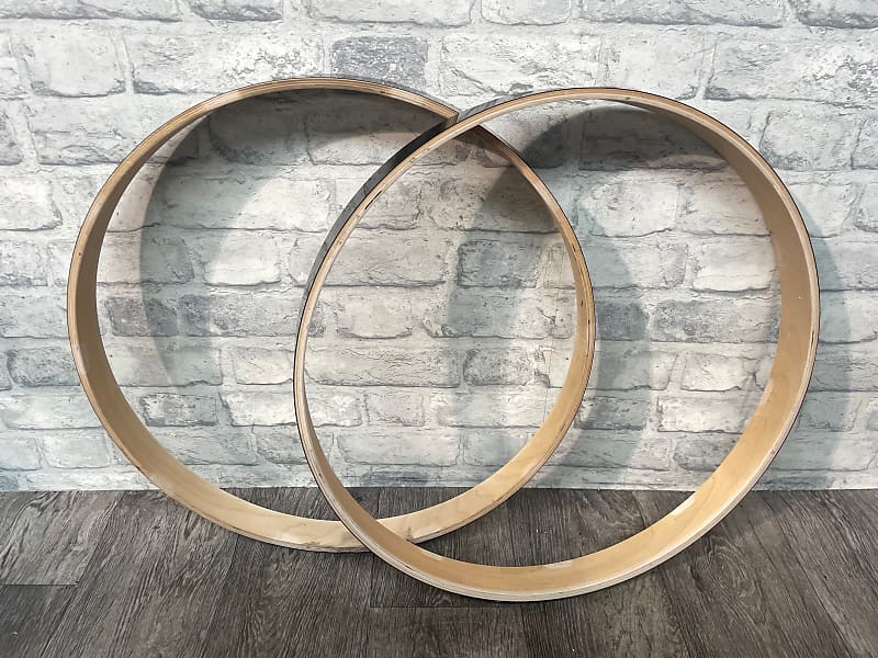 Natal Bass Drum 20” Wooden Hoops Rims Hardware #DZ15 | Reverb