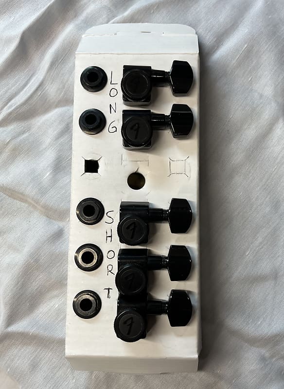 Fender Single Locking Tuner Machine Head Black Staggered | Reverb