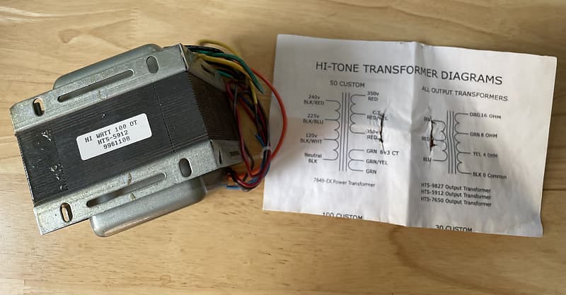 Heyboer Hiwatt DR103 100 watt Output Transformer HTS-5912 | Reverb