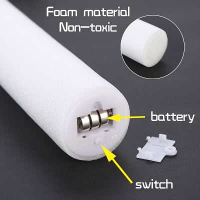 12 Pack - Led Supreme Foam Stick Baton Bulk - Light Up Batons | Reverb