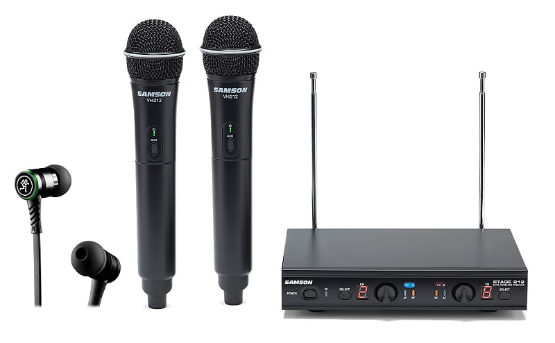 SAMSON Stage 212 Dual VHF Handheld Wireless Microphones w Q6 | Reverb