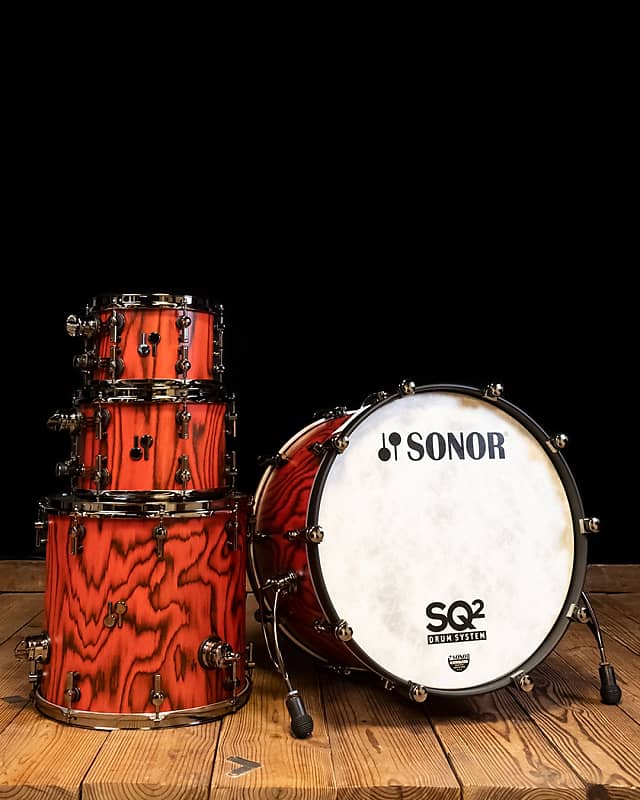 Sonor SQ2 4-Piece Beech Drum Set - Fiery Red Semi-Gloss - | Reverb