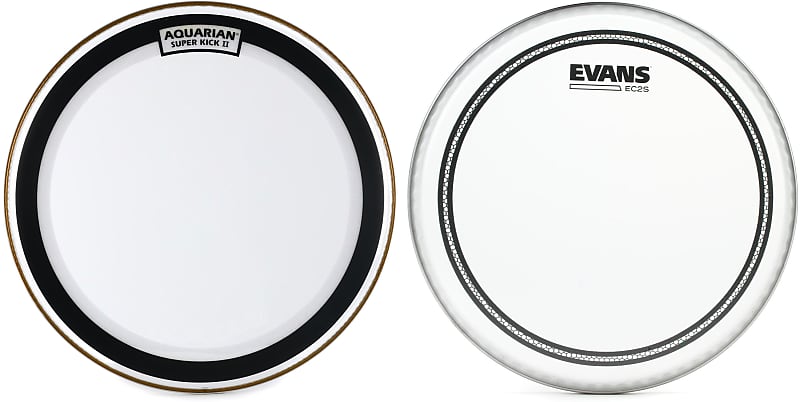 Aquarian Drumheads Superkick II Clear Bass Drumhead - 22 inch | Reverb