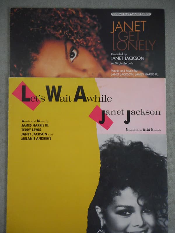 Collection of 2 Janet Jackson Sheet Music '87-'98 | Reverb