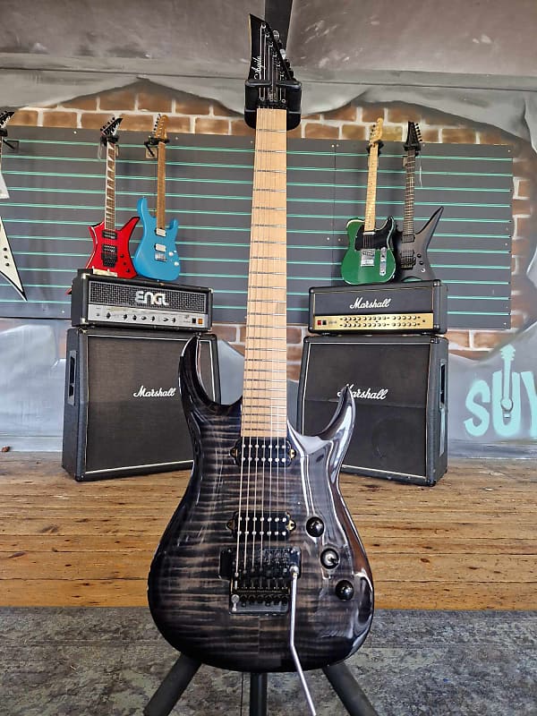 Agile Interceptor Pro 727 Black Flame 2016 7-String Electric | Reverb