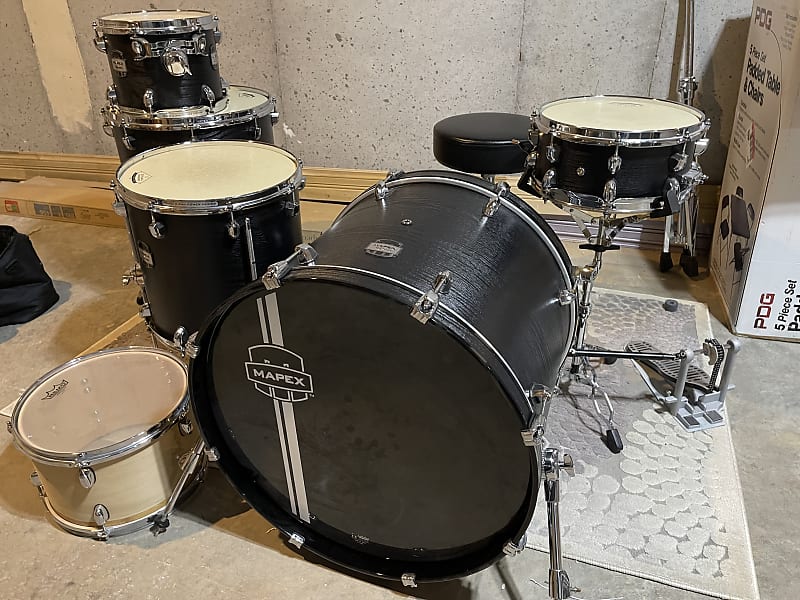 Mapex Mydentity Custom Drum Set - Matte black | Reverb