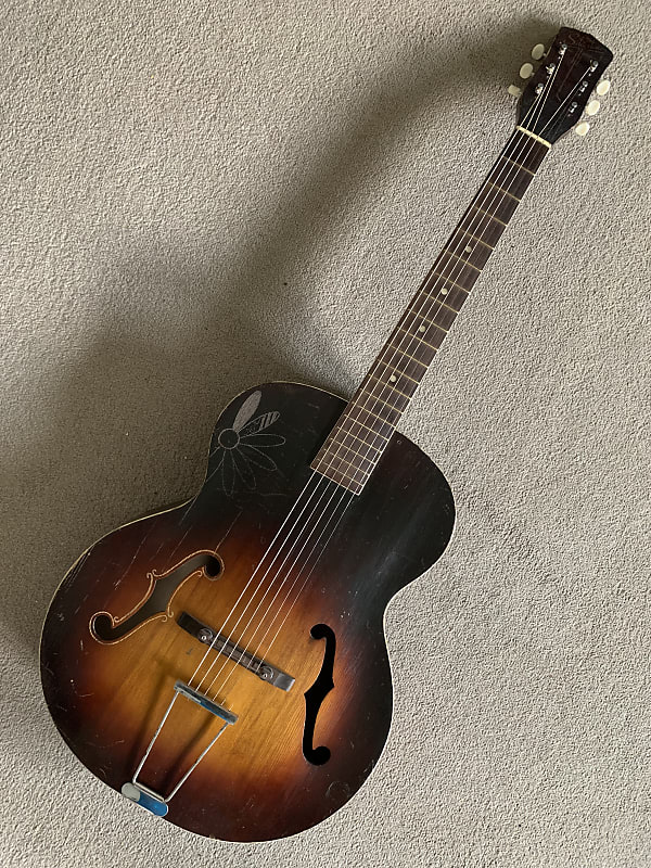 Silvertone Harmony H710 Archtop Sunburst | Reverb