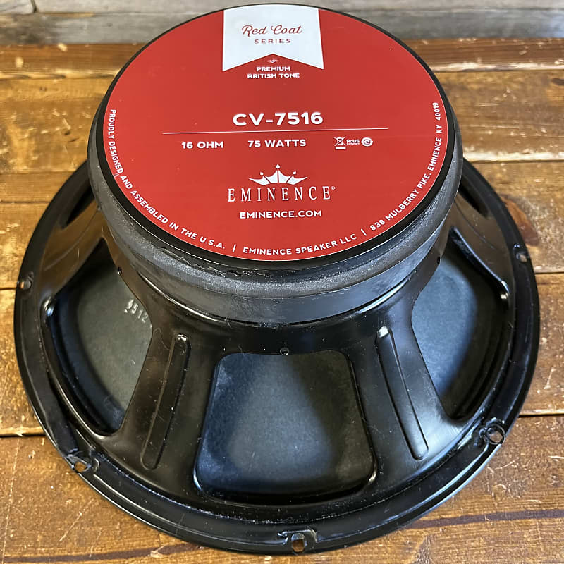 (15802) Eminence CV-7156 Red Coat 75 Watt 16 OHM 12" Speaker | Reverb