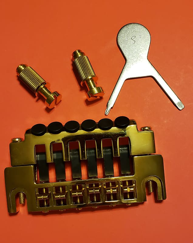 Schaller 458 Fine Tune Bridge 1980's(?) Gold | Reverb