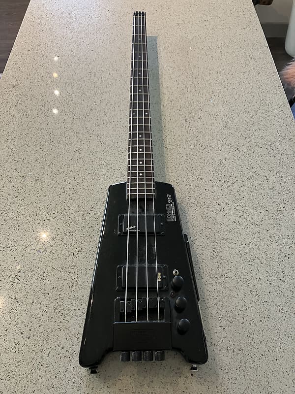 Hohner B2a 80s Black Headless 4 String Bass Guitar Reverb