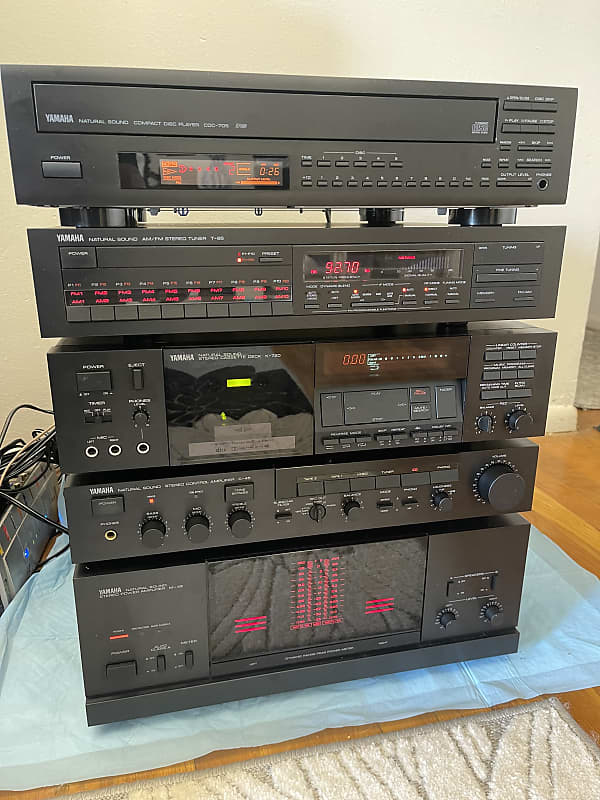 Yamaha M45 Amplifier, C45 Pre Amplifier, K-720 Casette Deck, | Reverb