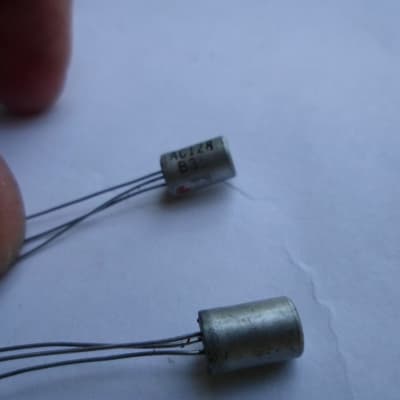 Mullard AC128 Red Dot Fuzz Face Transistors 1960's | Reverb