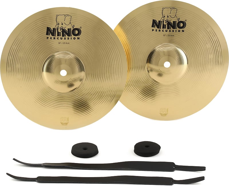 Nino 10-inch Cymbal Pair - Brass (NINO-BR25d2) | Reverb