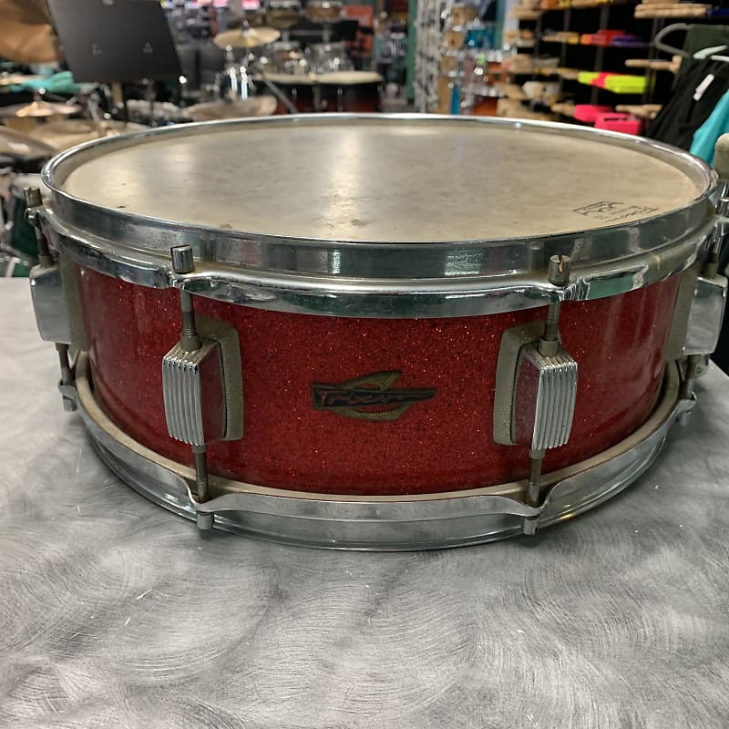 Trixon 5x14" Snare Drum Red Sparkle '60s | Reverb