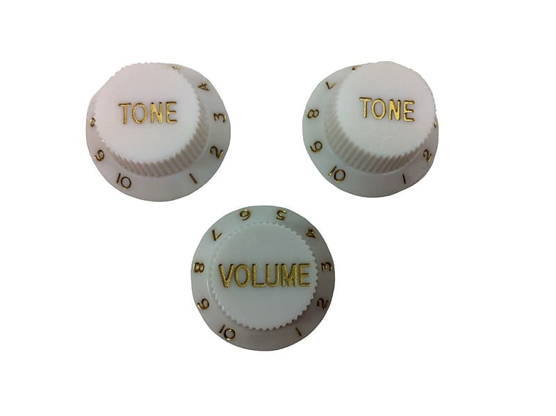 Stratocaster® control knobs - White / Set of 3 | Reverb