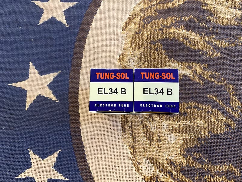 Tung-Sol EL34 B Apex Matched Pair - Mint, Never Used | Reverb