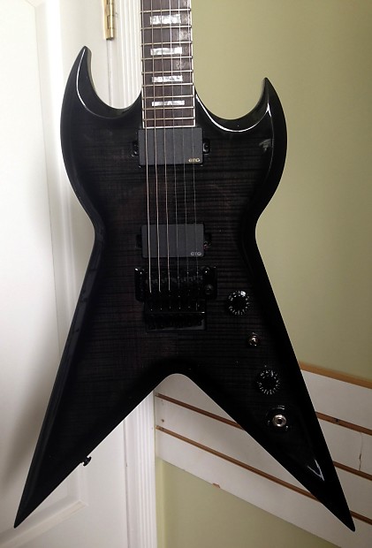 Dean DCR Custom Run #12 Splittail with Floyd Trans Black | Reverb