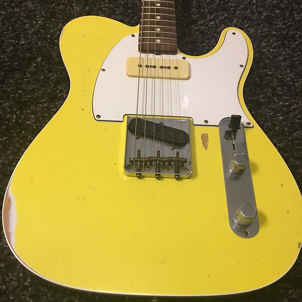 Fender Custom 2 Tone Telecaster Relic Graffiti Yellow | Reverb