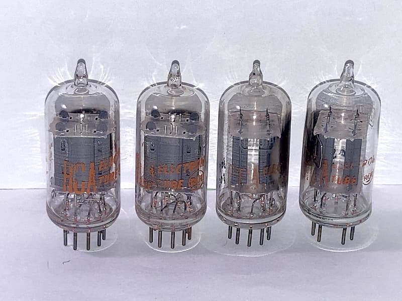 RCA 12AU7 12AU7A ECC82 Clear Top Tubes - Matched Quad, | Reverb