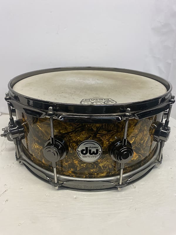 DW 14" x 6" Collectors Series Snare - Gold Abalone | Reverb