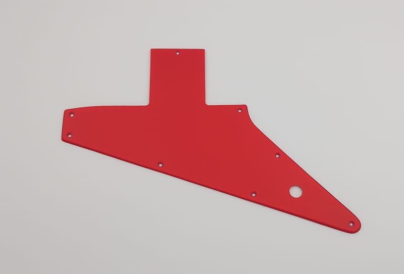 metallic red acrylic pickguard for gibson explorer 76' | Reverb