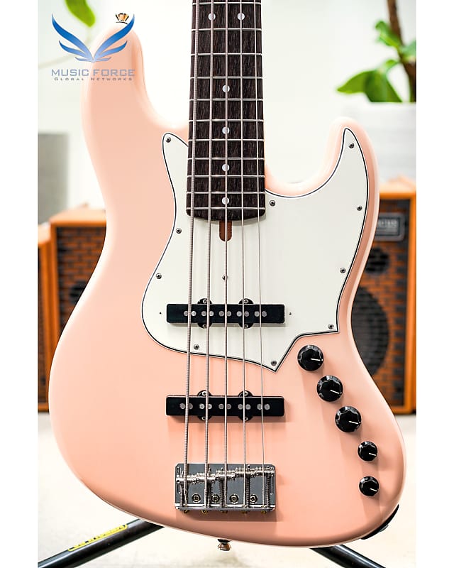 Alleva Coppolo LG5 Standard-Shell Pink w/Parchment Pickguard | Reverb