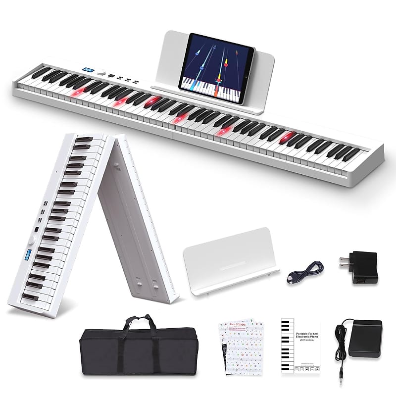 Folding Piano Keyboard, 88 Keys Full Size Semi-Weighted | Reverb