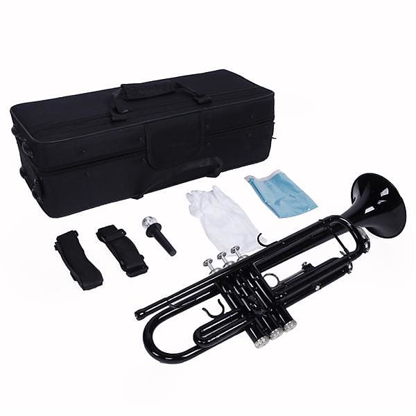 Nickel Plated Drop B Trumpet Set Black | Reverb