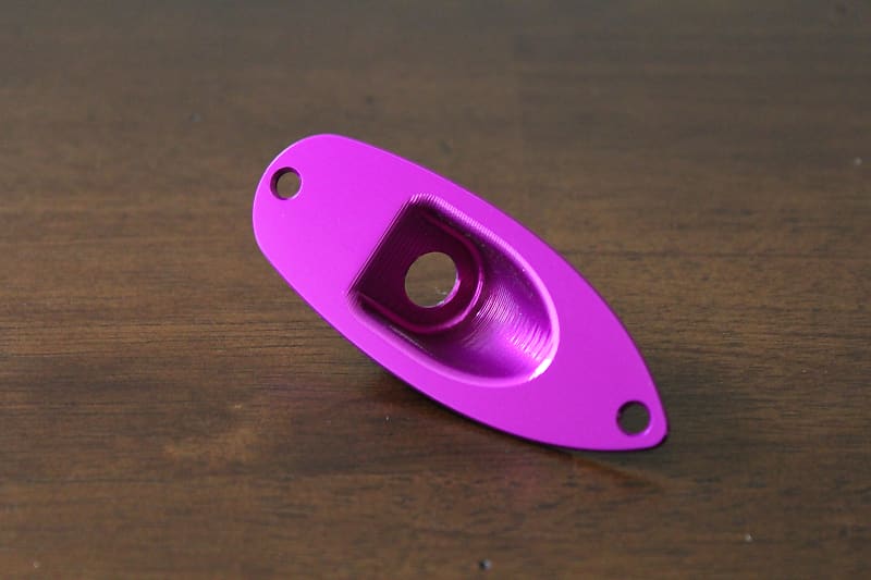 Forney Custom Colorbrite Strat Jack Plate billet aluminum | Reverb