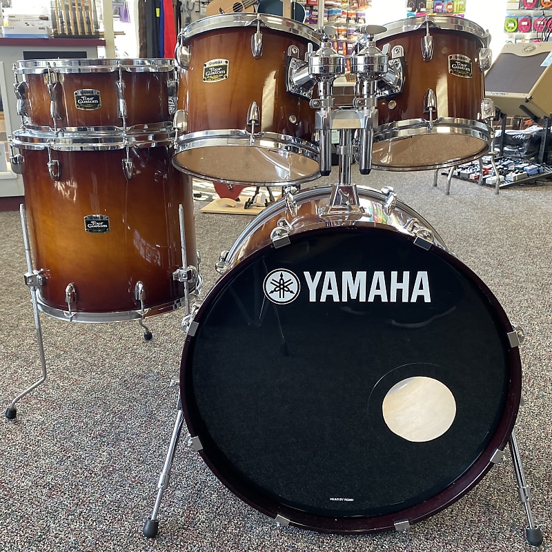 Used Yamaha Tour Custom Maple Drum Set Shell Pack Brown | Reverb